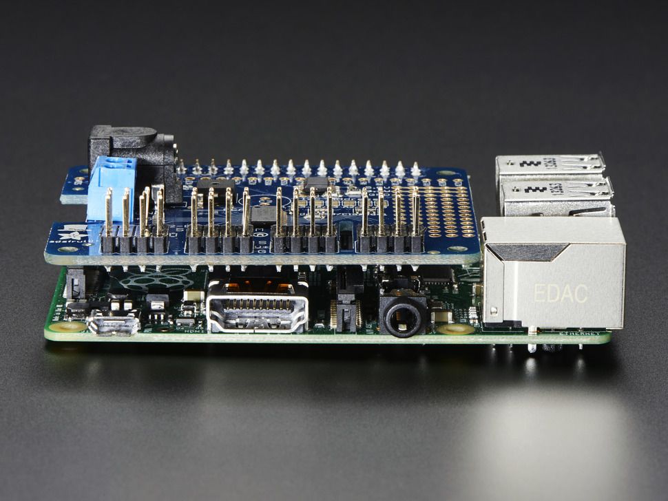 Adafruit 16 Csatornás 12 Bites Pwm Szervó Pi Hat Modul Raspb